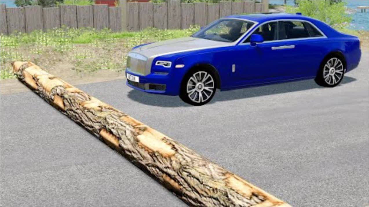 车祸模拟器:在公路上放一根破木头,搞得幻影豪车都没面子!