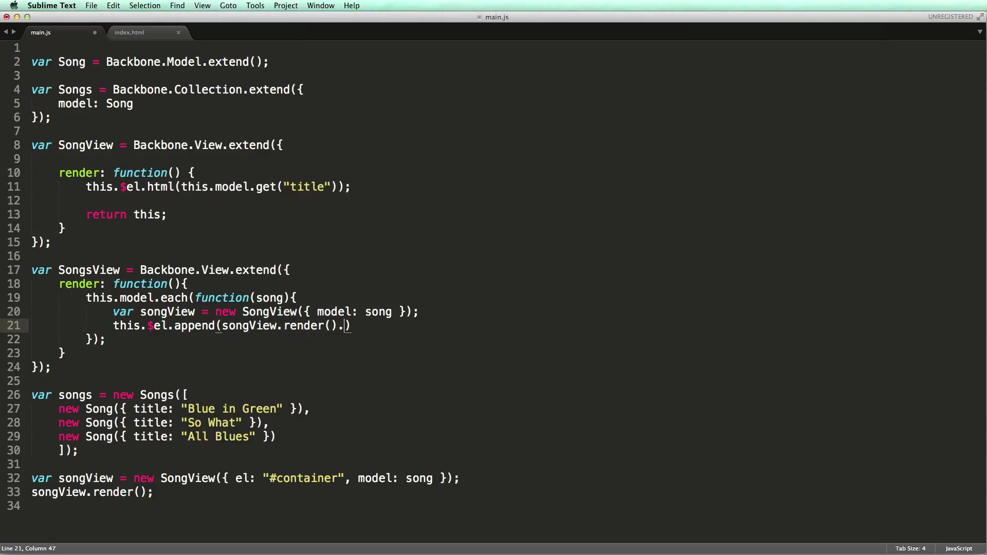 Backbone.js框架教程