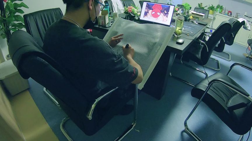 儿童肿瘤CT定位模具绘画《蜘蛛侠》