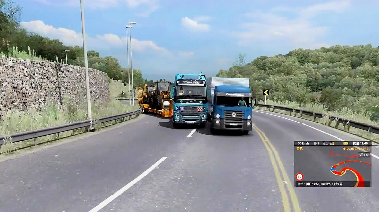 欧洲卡车模拟2:大家觉得这是我的责任,还是旁边车辆的责任?