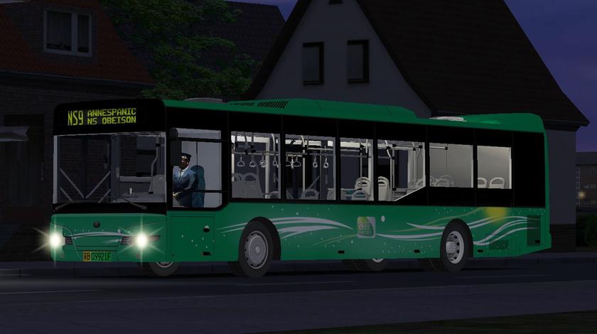 巴士模拟2:宇通新能源巴士 睿控混合动力 欣赏市中心的夜景