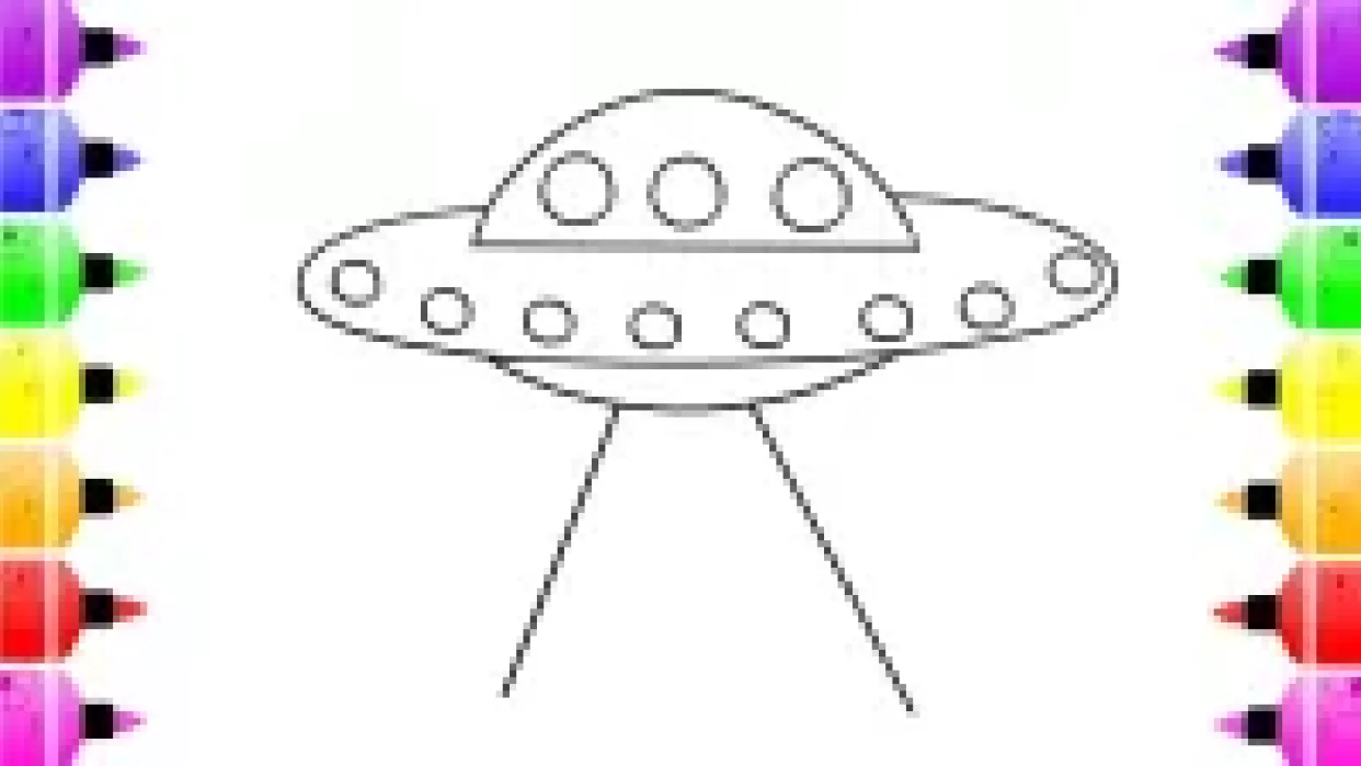 儿童简笔画 学习如何画一艘好看的宇宙飞船