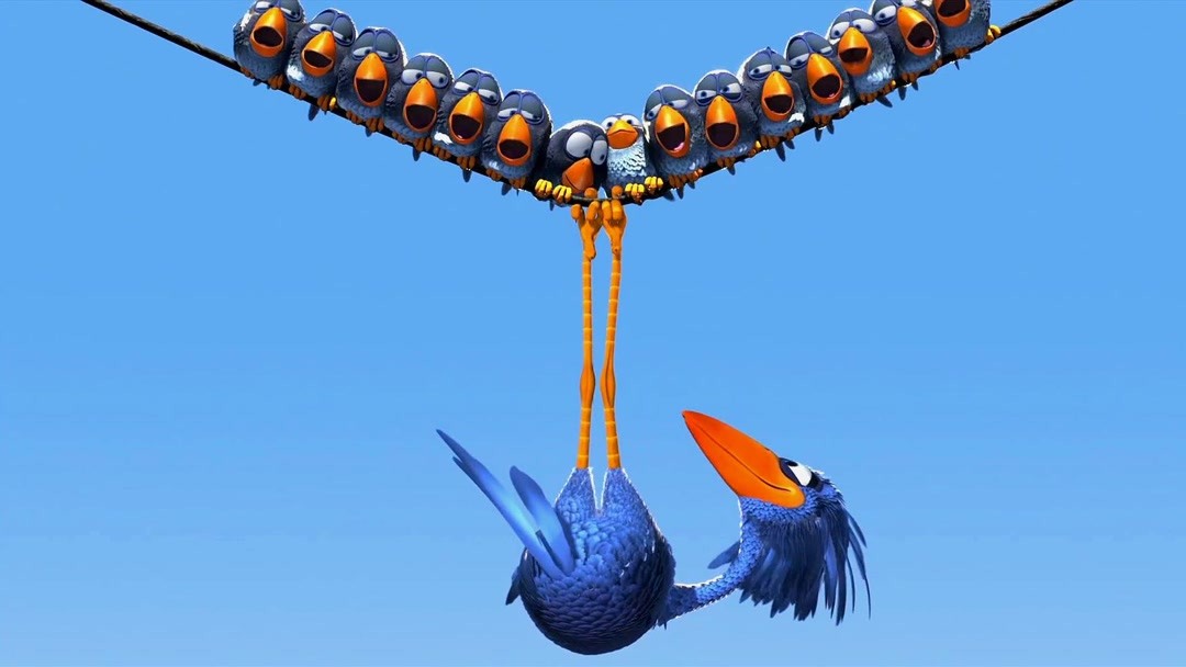 「搞笑短片」《皮克斯动画短片-鸟!鸟!鸟!》小鸟们太贱了