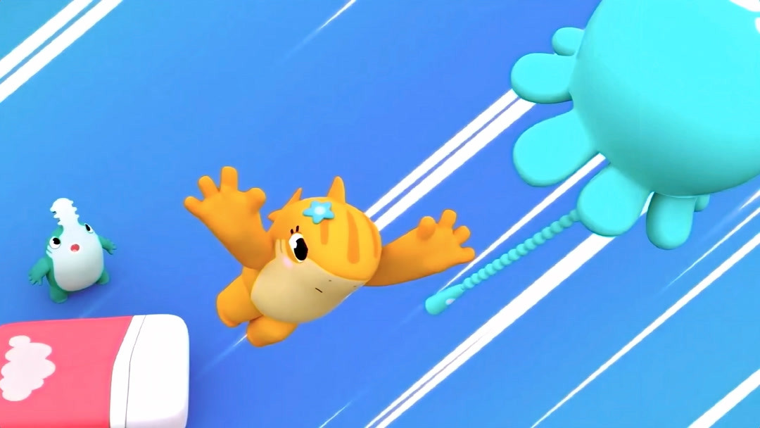 早教动画:小鲨鱼们趁老师不在没有乖乖午休,在玩跳跃游戏!