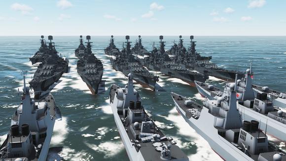 10艘二战“战列舰”跟5艘052C驱逐舰PK!还有胜算吗?战争模拟