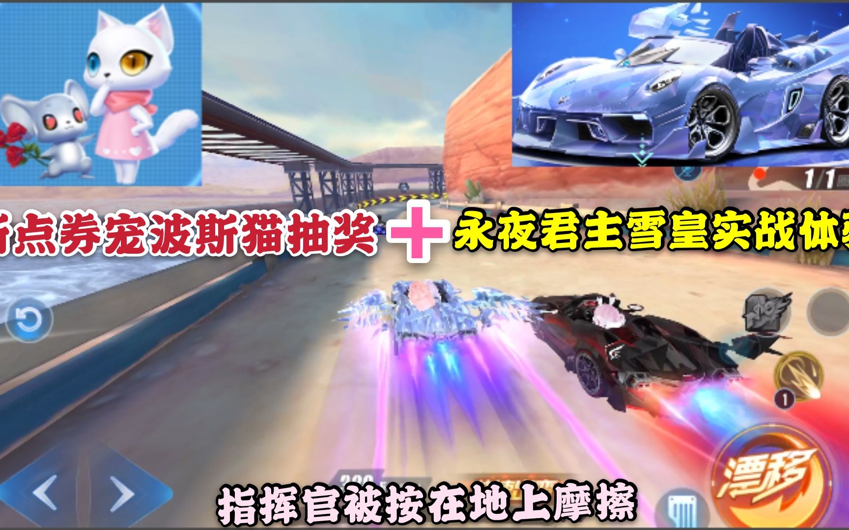 QQ飞车手游:新点券宠波斯猫抽奖+永夜君主雪皇实战体验评测
