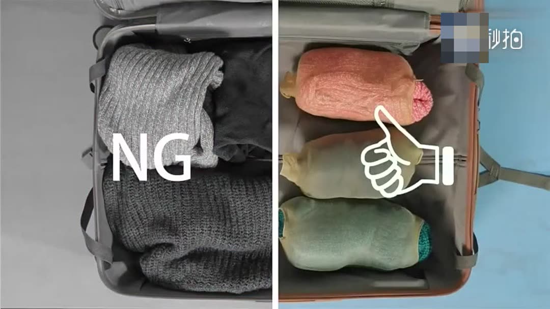 24寸行李箱收纳示范,轻松搞定旅游行李