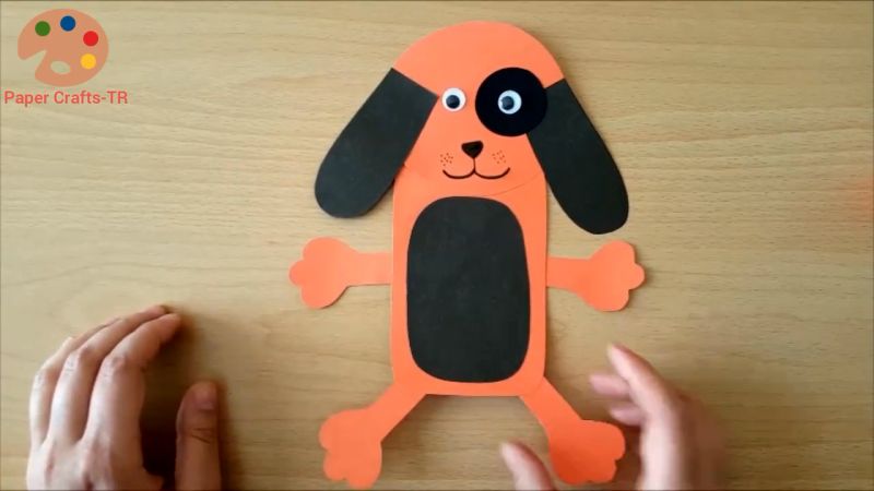 幼儿小动物手工制作,2018狗年旺旺用纸制作一只小狗狗