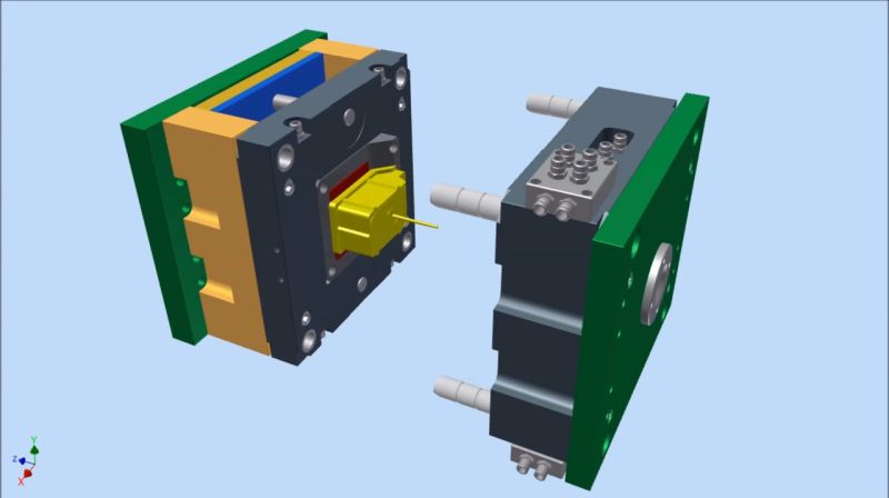 容器注塑模具的设计动画