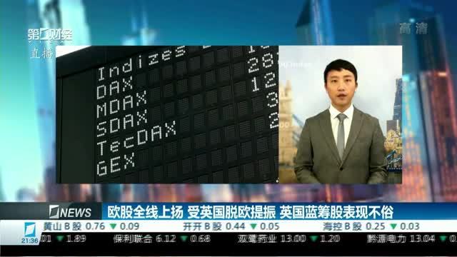 欧股全线上扬 受英国脱欧提振 英国蓝筹股表现不俗
