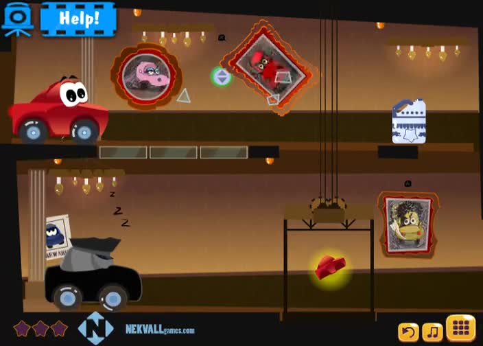 汽车总动员:小汽车奇幻之旅01期-被野人汽车火烧快点逃游戏