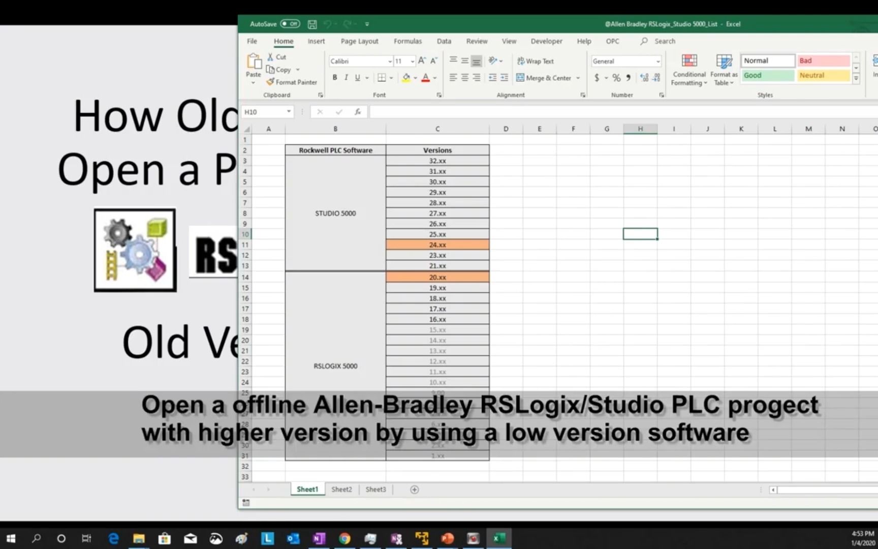 RSLogixStudio 5000 如何打开高版本的程序