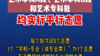 注意!河南省艺术本科A段、B段和艺术专科批均实行平行志愿!