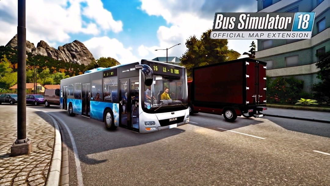 傻康解说:巴士模拟18 体验城市社区线路到郊区,MAN客车