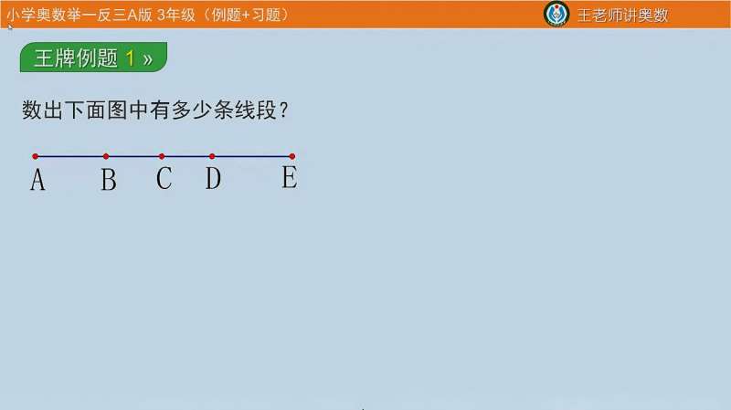 小学三四年级奥数,三种方法数线段,简单明了,一看就会