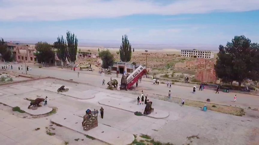 #阿克塞石油小镇旧址 #