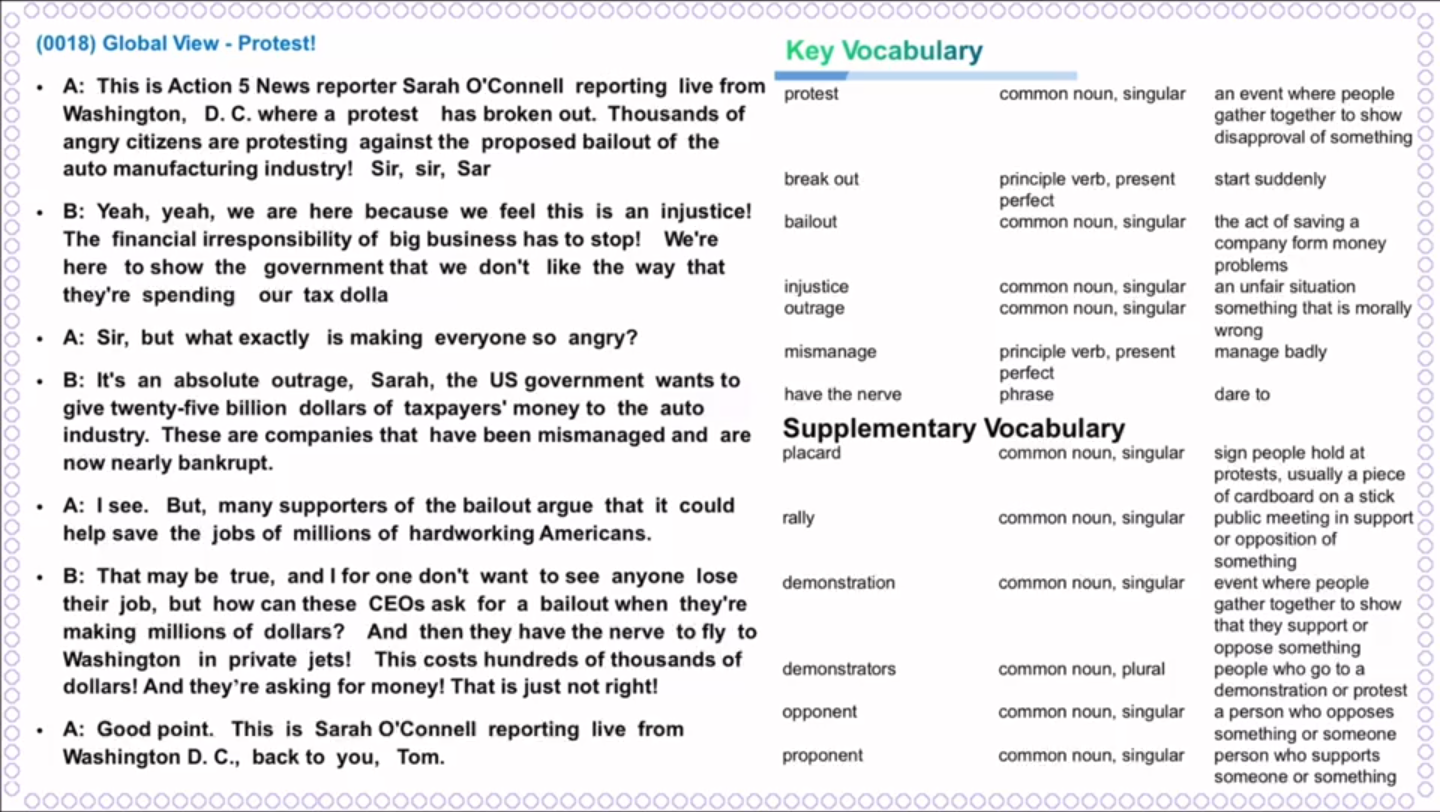 Englishpod 018 Protest!