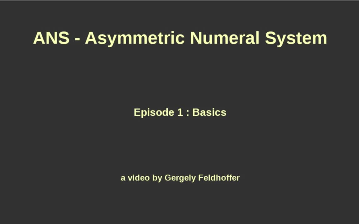 Asymmetric numeral systems - 非对称数字系统/ANS 熵编码器