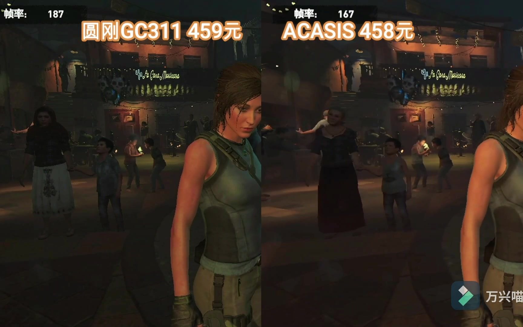 圆刚gc311 与 ACASIS视频采集卡OBS录像画质对比(简测)