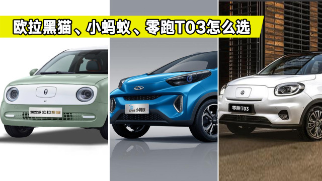 10万级微型纯电动车对比,欧拉黑猫、奇瑞小蚂蚁和零跑T03哪个好