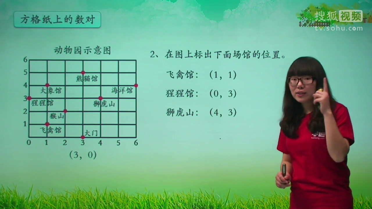 六年级数学暑假预习课程方格纸中的数对