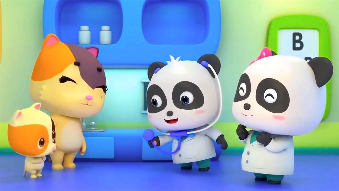 宝宝巴士动画:奇奇妙妙小医生帮乐乐看病,好棒啊!