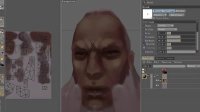 3DMAX游戏建模型教程zbrush bodypaint教程野蛮人头像贴图绘制