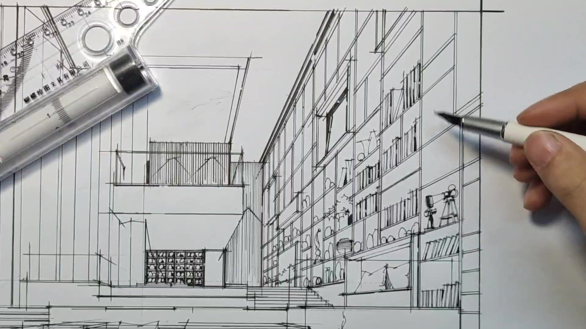 室内手绘线稿4