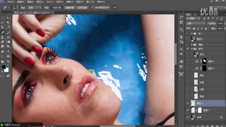 PS商业人像精修 PS教程 人物精修 双曲线磨皮 中性灰磨皮