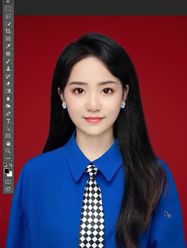 ...生成美式证件照 #ps教程 #修图前vs修图后 #证件照怎样拍好看 #p图