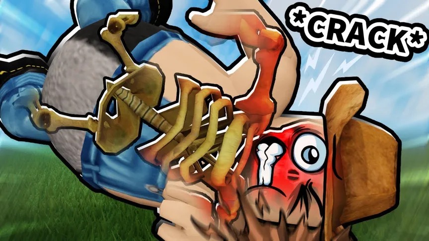 Roblox布娃娃模拟器:大摆锤把我打到万米高空坠落到炸弹洞里!