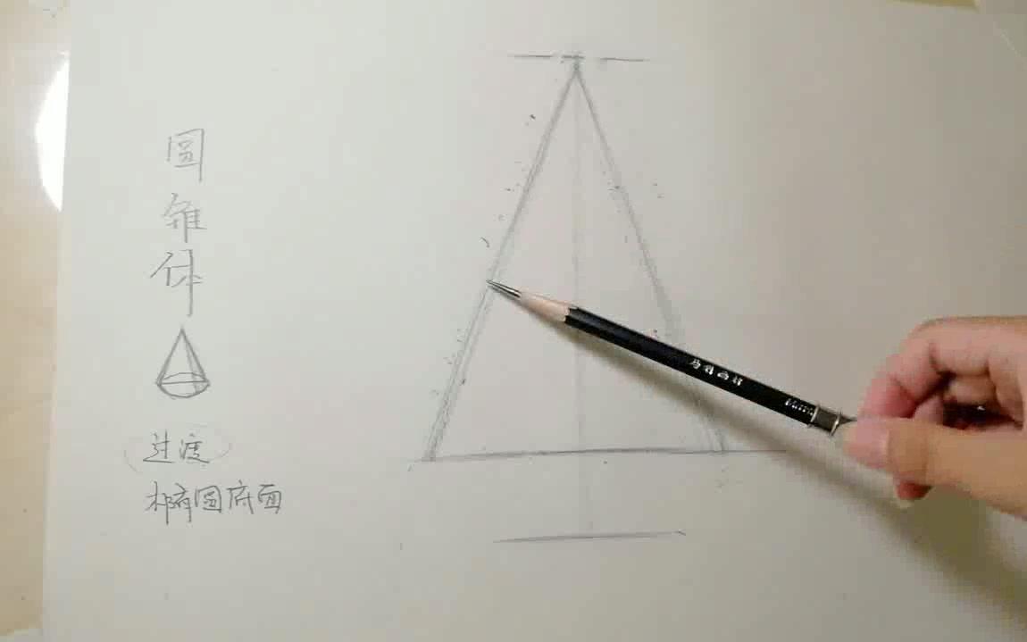 素描几何体:素描入门知识点,石膏圆锥体画法教学,老师带你20分钟轻松...