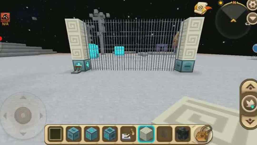 迷你世界:一分钟教你制作学校滑动铁门的教程攻略!超简单!