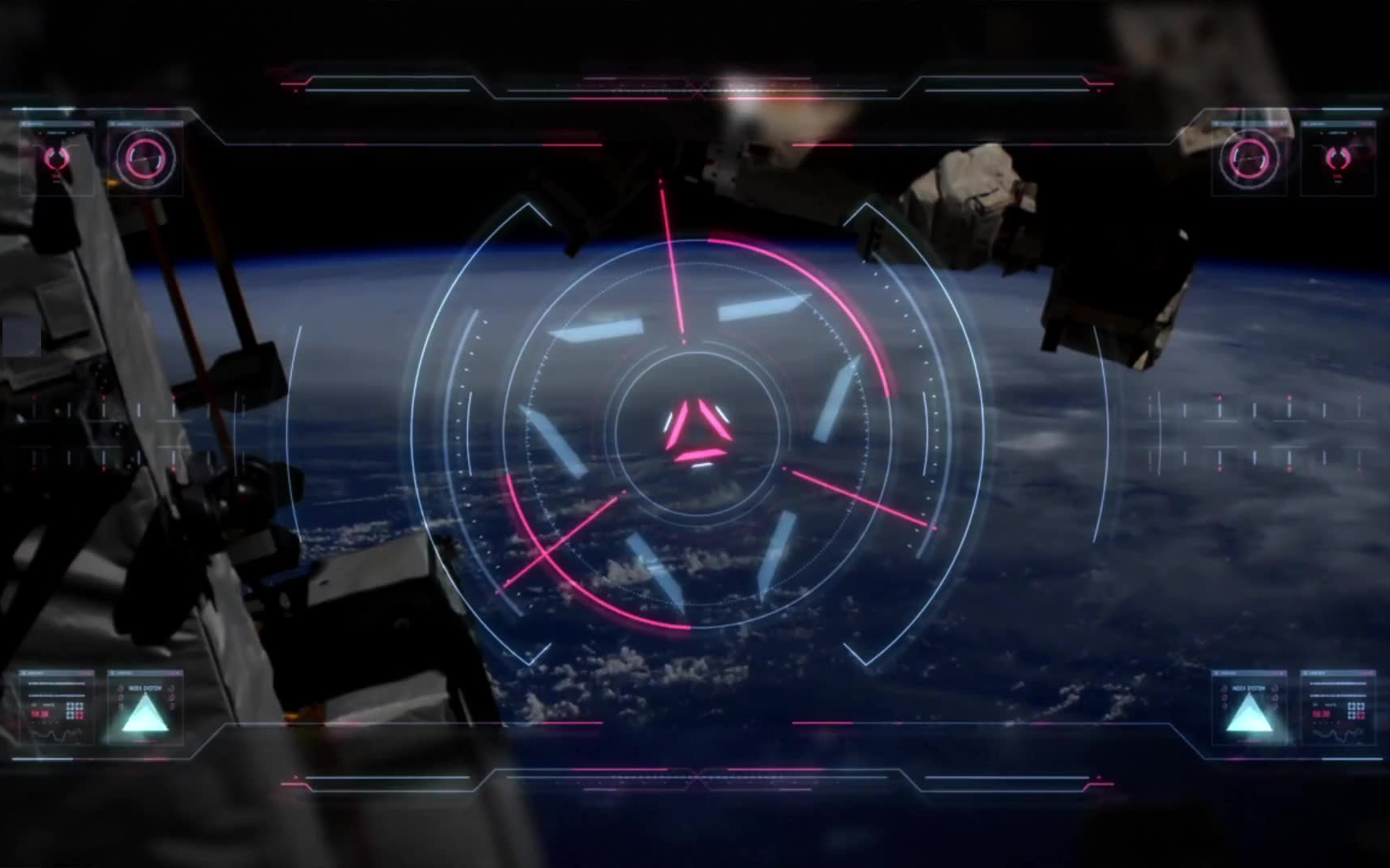 AE模板-HUD科技雷达定位面板科技面板雷达扫描效果