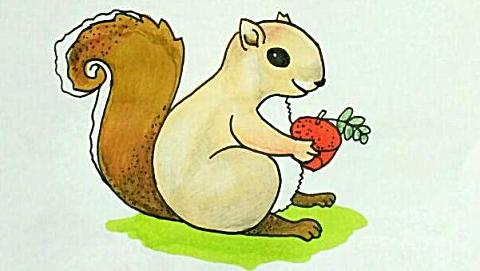 宝宝爱画画第三十九课 儿童简笔画可爱的小松鼠视频教程