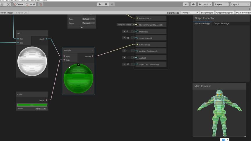 unity2020 shader graph 基础教程 第六集 ~ 全息效果