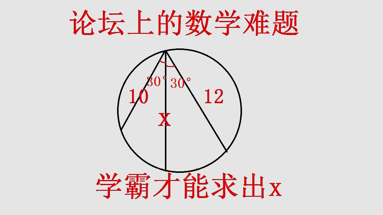 初中数学几何难题,能求出来的都是学霸,考到余弦定理和圆的性质