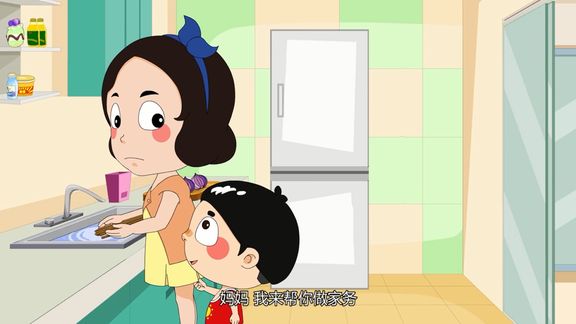 顾得白主动帮妈妈做家务,妈妈都吃惊了,这孩子是做错了什么