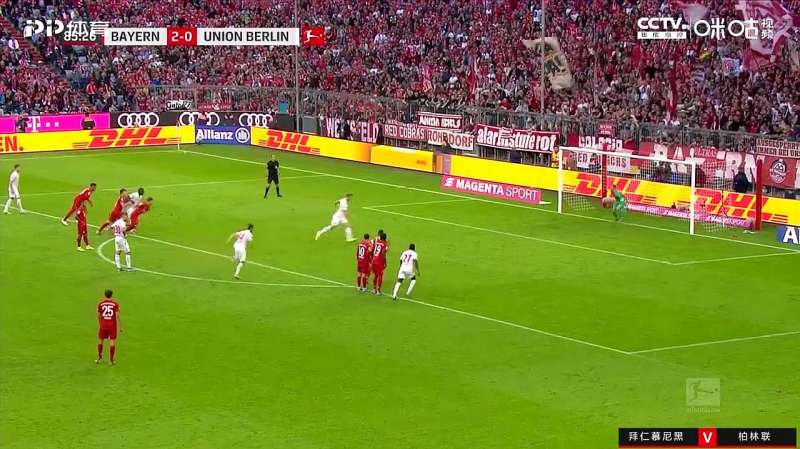 波尔特点球破门!柏林联扳回一分!拜仁2-1柏林联