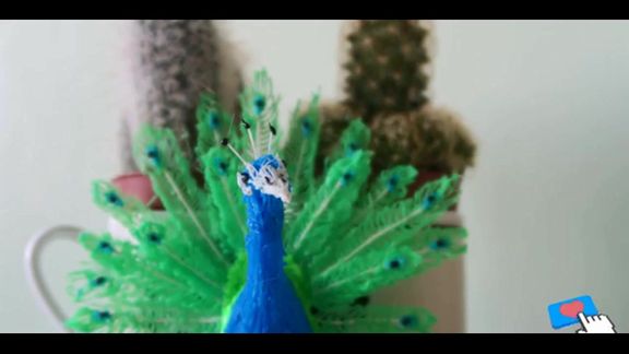 DIY创意,用黑科技3d打印笔创作立体孔雀真牛,一起来见识下