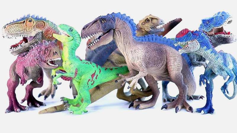 侏罗纪恐龙模型玩具霸王龙和一些食肉恐龙