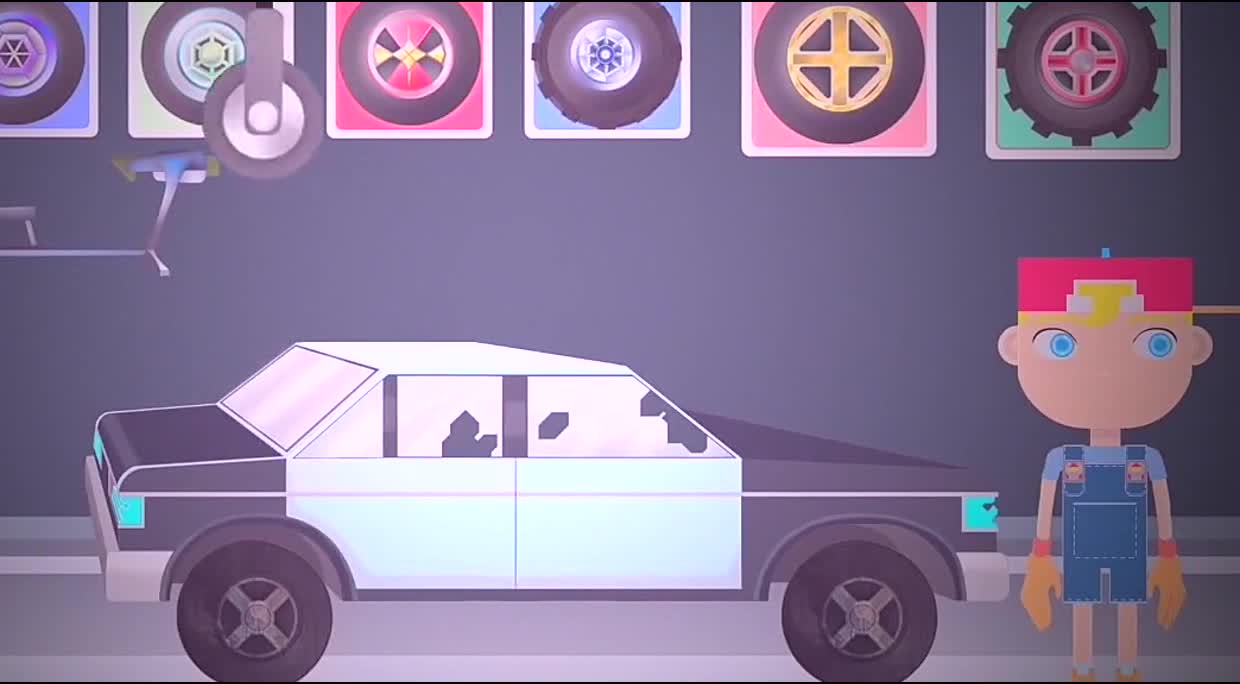 汽车动画:小警车真帅啊,把坏了的拖车给带起走了!