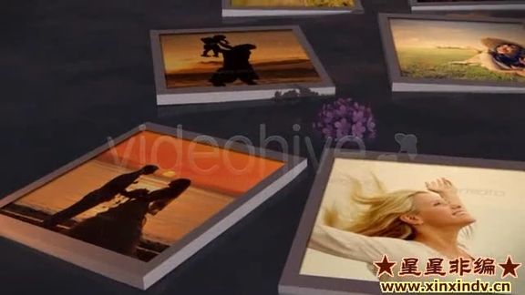 1098 海面漂浮效果模板|三维文字|婚礼视频|AE模板|幻灯片