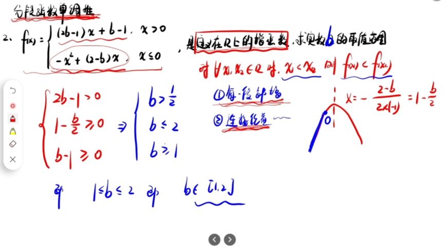 每日一题#高中数学#分段函数单调性#数形结合#数学学习