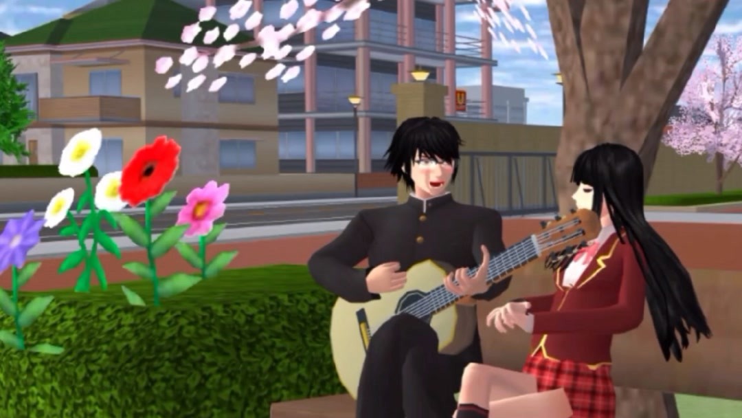 樱花校园模拟器:音乐王子和小麻烦女孩!