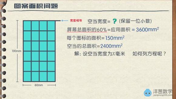 人教版初中数学:九年级上《一元二次方程》图案面积问题