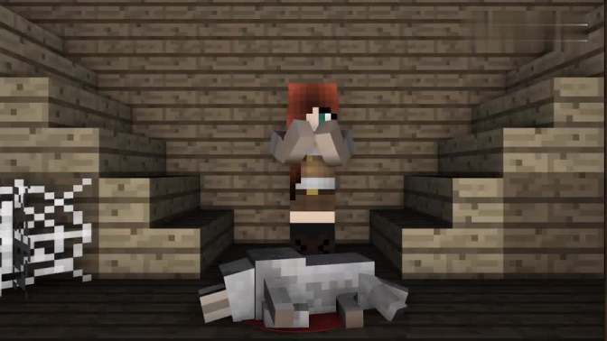 我的世界:HlM从强盗手里救出女孩,精彩视频