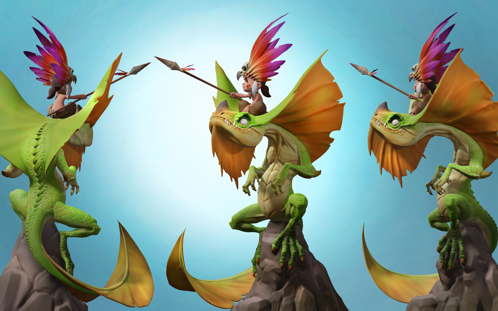 Blender创建驭龙者卡通角色3D模型视频教程