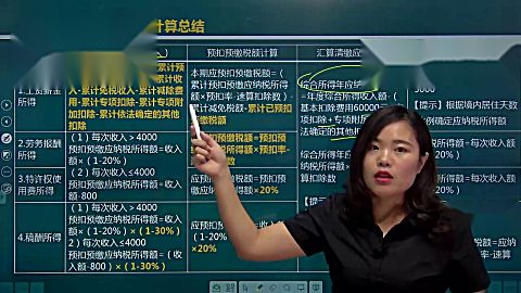 2019年 税务师 考试培训 个人所得税计算大全