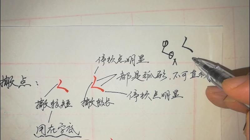 ...秀#不要小看这个,按这个要领写出来就漂亮,行楷笔画“撇点”的写法
